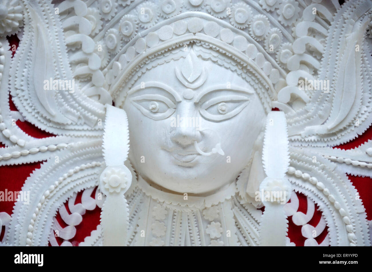 Durga made of Sola craft , India Stock Photo - Alamy