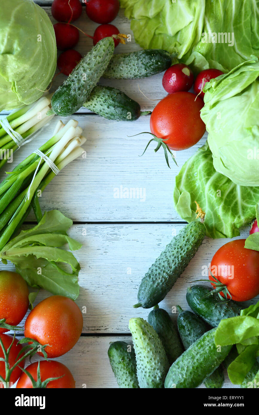 fresh vegetables top view, food Stock Photo - Alamy