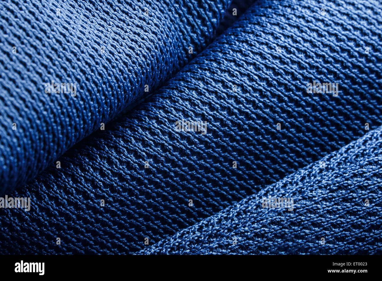 Forms of blue fabric texture Stock Photo - Alamy