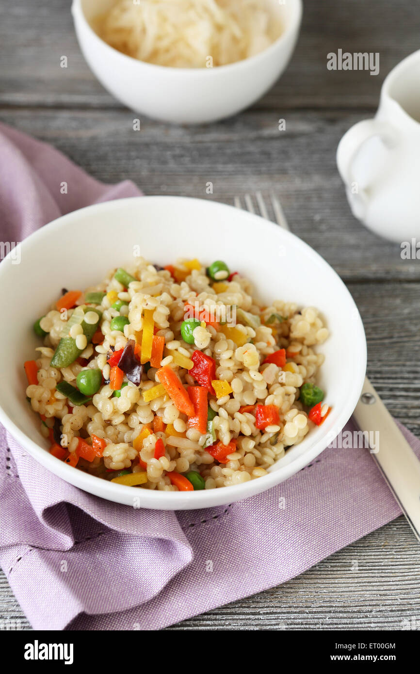 Cous cous with nutritious vegetables, food Stock Photo - Alamy