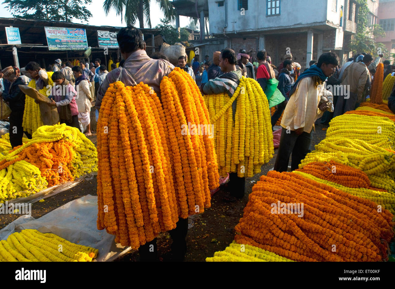Flower market , Midnapur , Midnapore , Medinipur , West Bengal , India ...