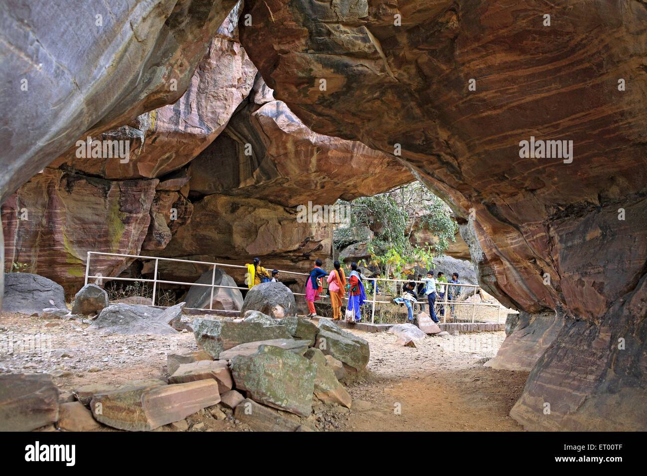 Rock Shelters No. 3 ; Bhimbetka near Bhopal ; Madhya Pradesh ; India ...