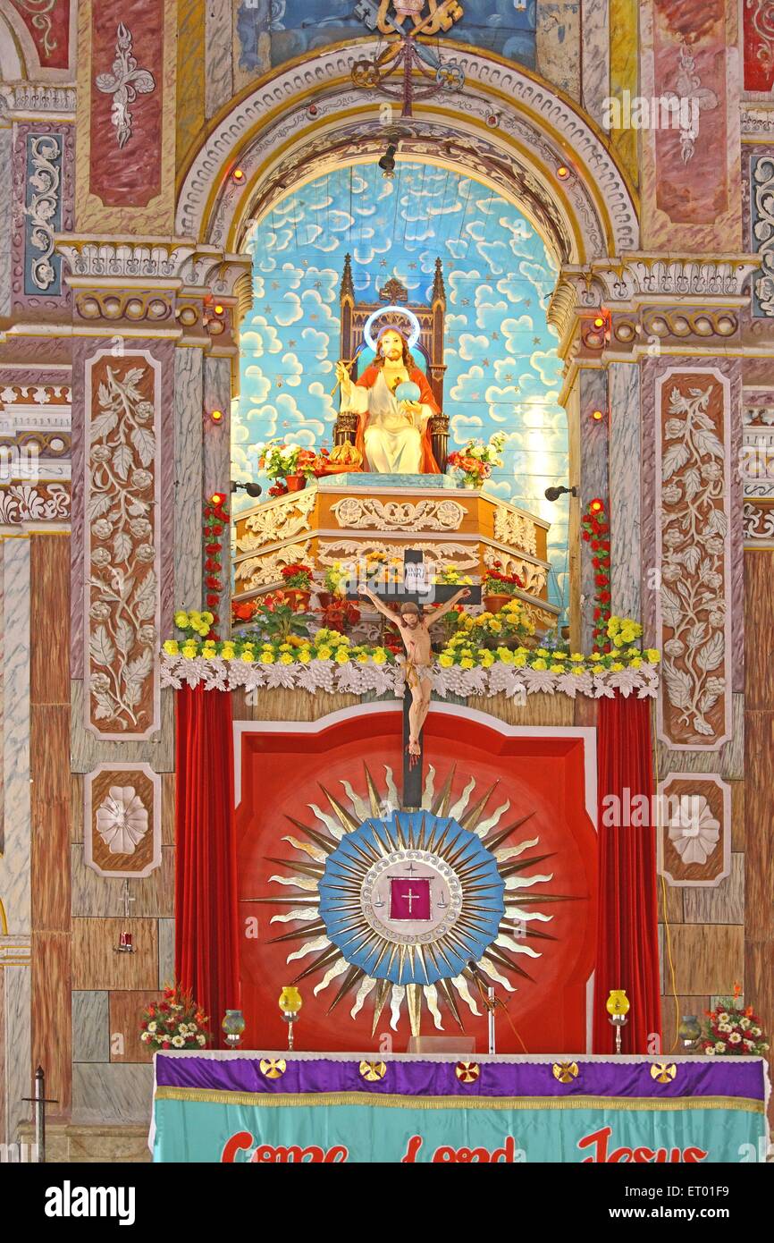 Inside view of santa cruz catholic cathedral ; Cochin Kochi ; Kerala ...