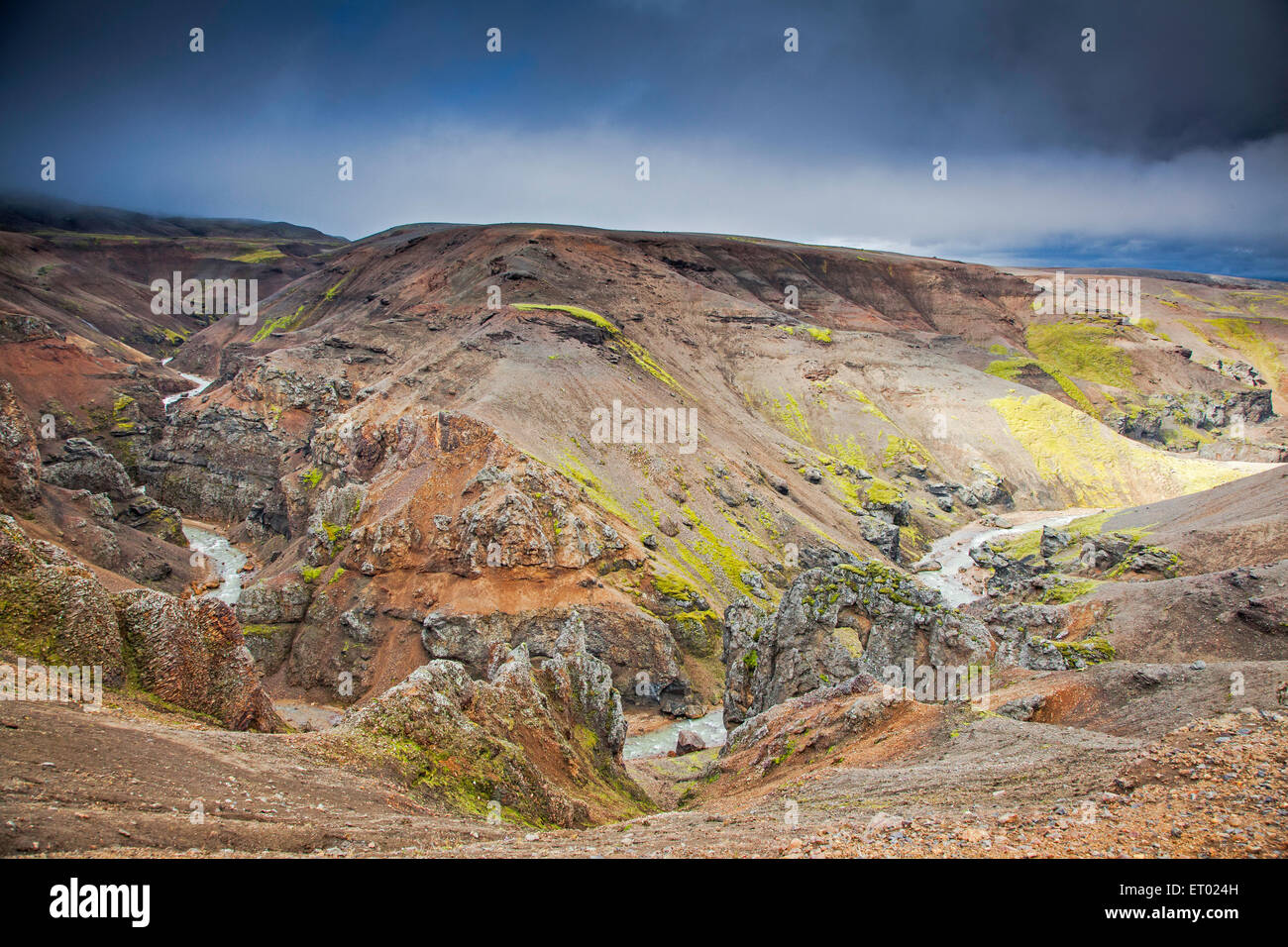 Craggy landscape, Kerlingarfjoll, Iceland Stock Photo - Alamy