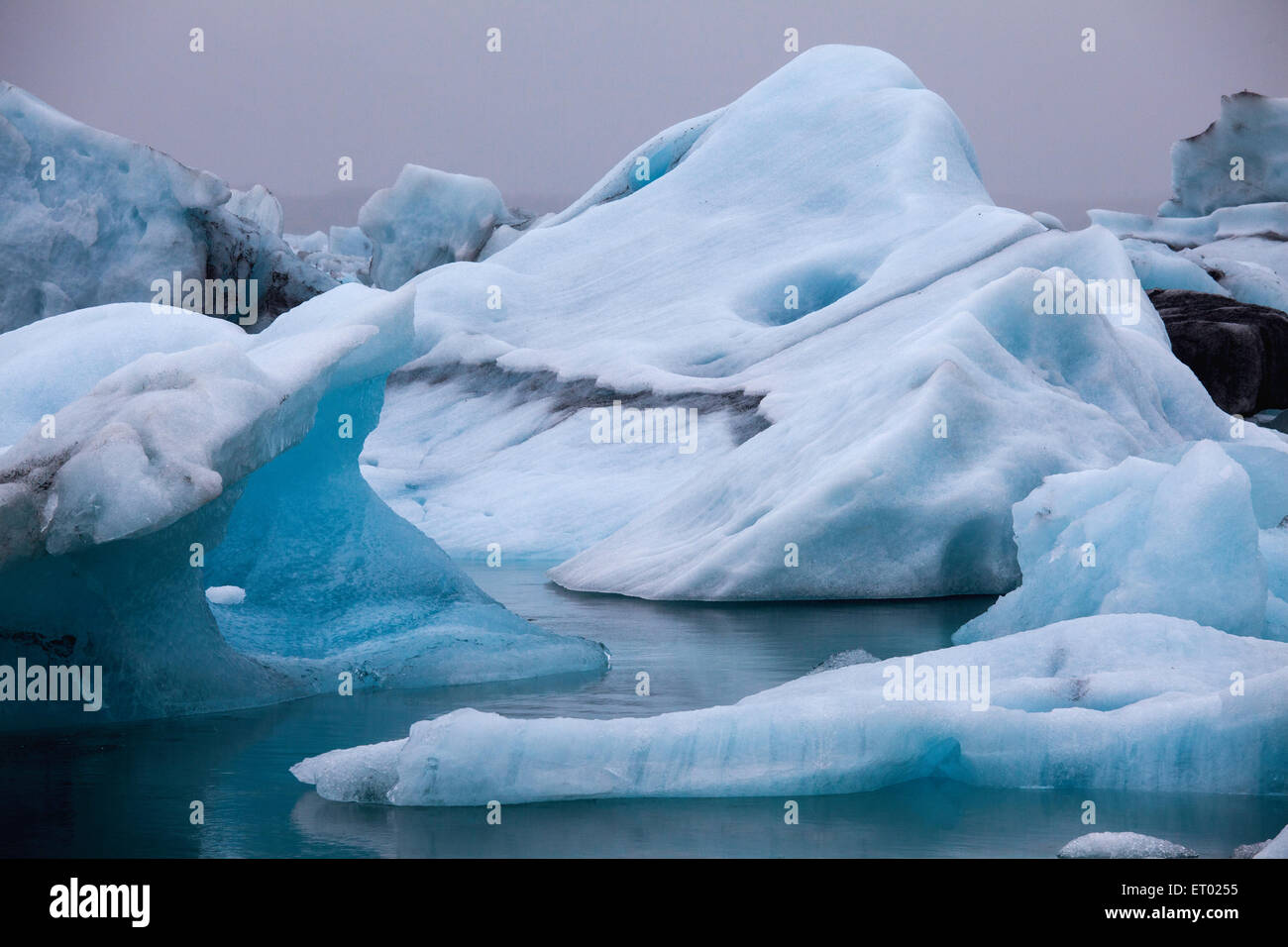 Blue iceberg formations, Jokulsarlon, Iceland Stock Photo - Alamy