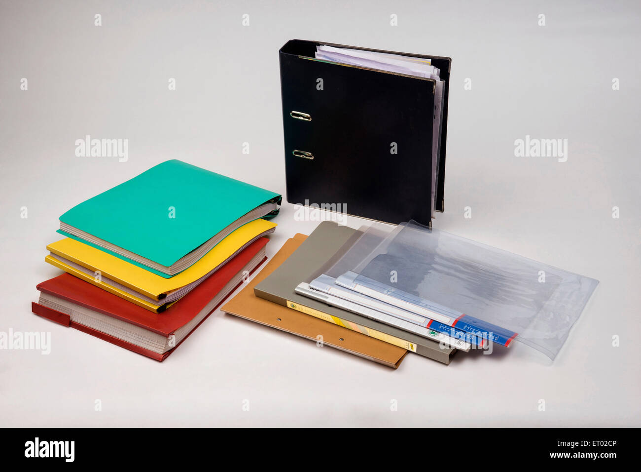PVC Files and Folders India Asia Stock Photo - Alamy
