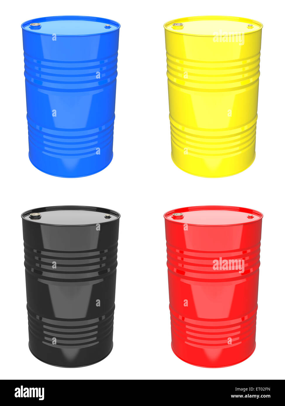 Colorful Industrial Barrel - Set of 3D Illustrations Stock Photo - Alamy