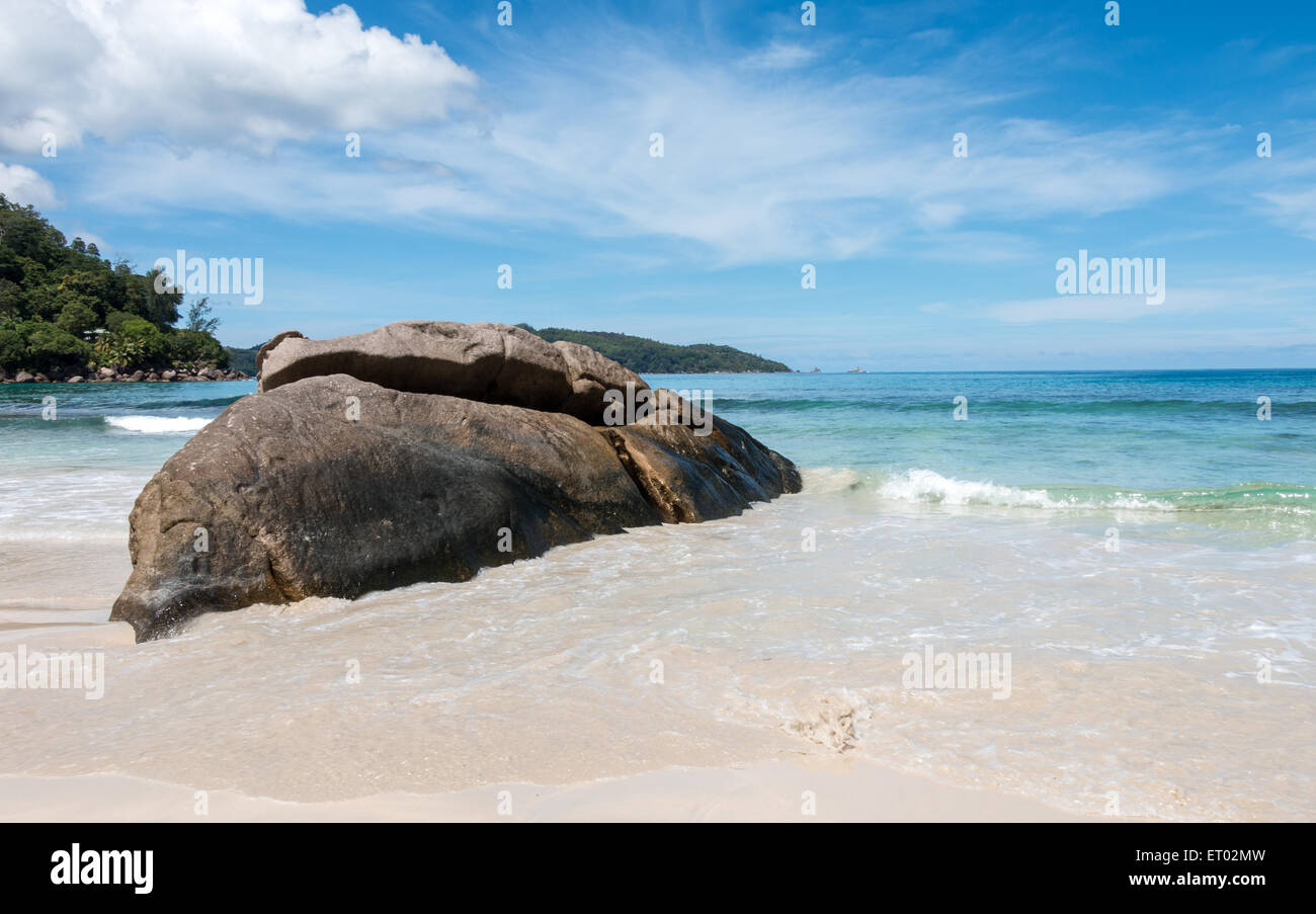 Seychelles, rock formation at the beach Stock Photo - Alamy
