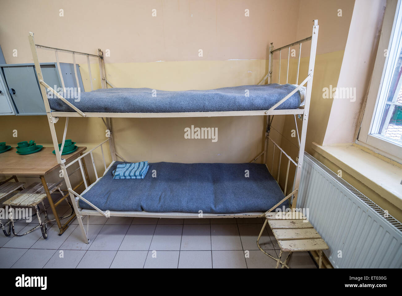Cell in Bialoleka Prison and Correctional Facility in Warsaw, Poland ...