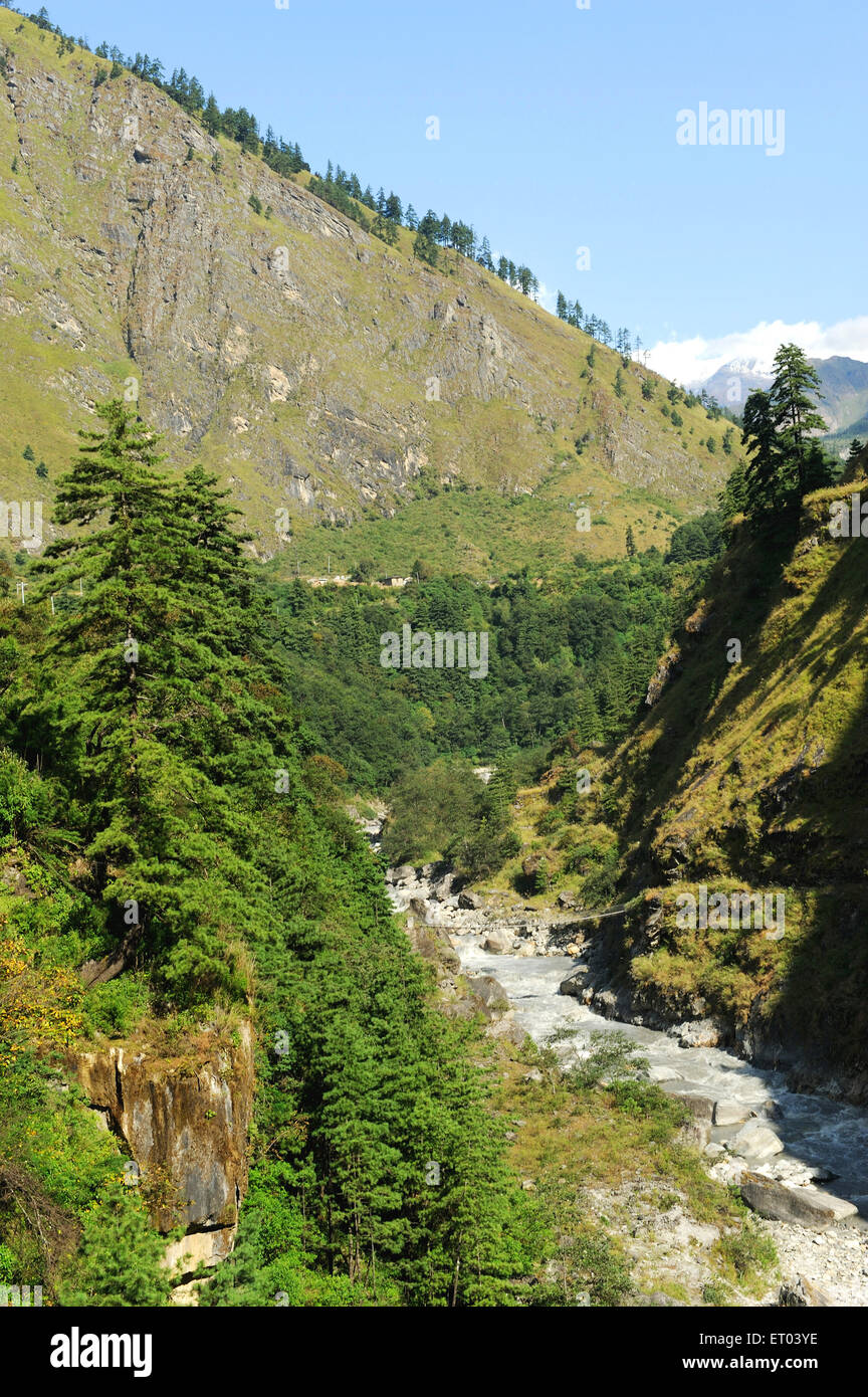 Kali Gandaki river , Ghasa , Lete , Kunjo , Nepal , Federal Democratic ...