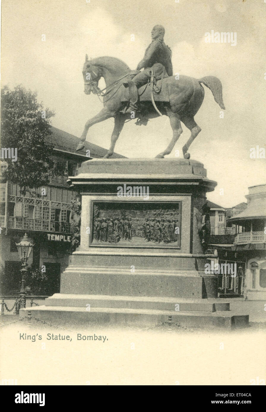 King's statue ; Bombay now Mumbai ; Maharashtra ; India Stock Photo - Alamy