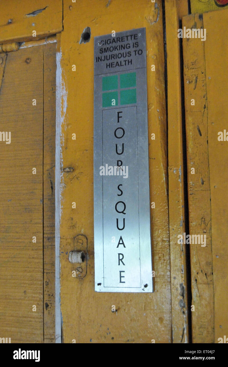 cigarette advertisement plate in Tiracol at goa India Stock Photo - Alamy