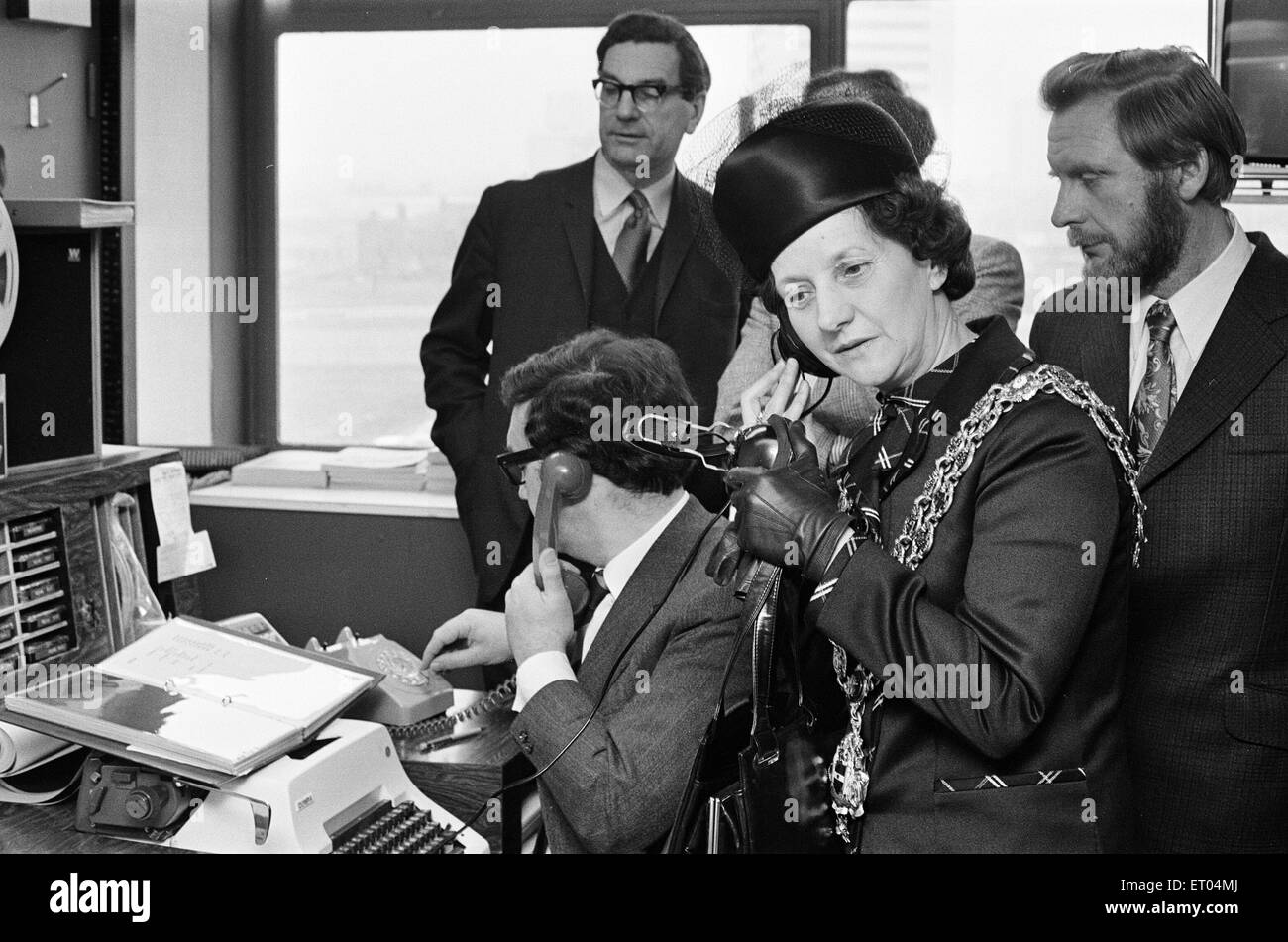 Launch of BRMB Radio, Birmingham, Tuesday 19th February 1974. BRMB is ...