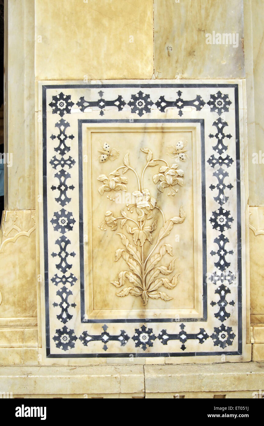 Decorative Marble inlay work on Sheesh Mahal in Jaipur at Rajasthan ...