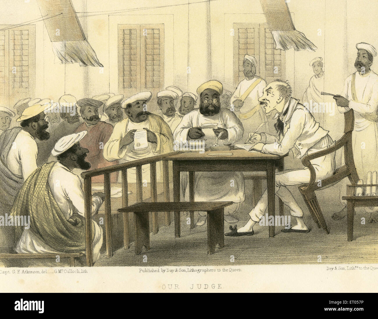 Colonial Indian images ; our judge ; India Stock Photo - Alamy
