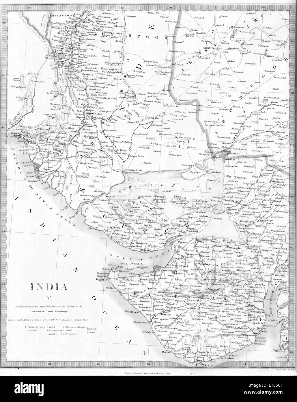 Map of india atlas hi-res stock photography and images - Alamy