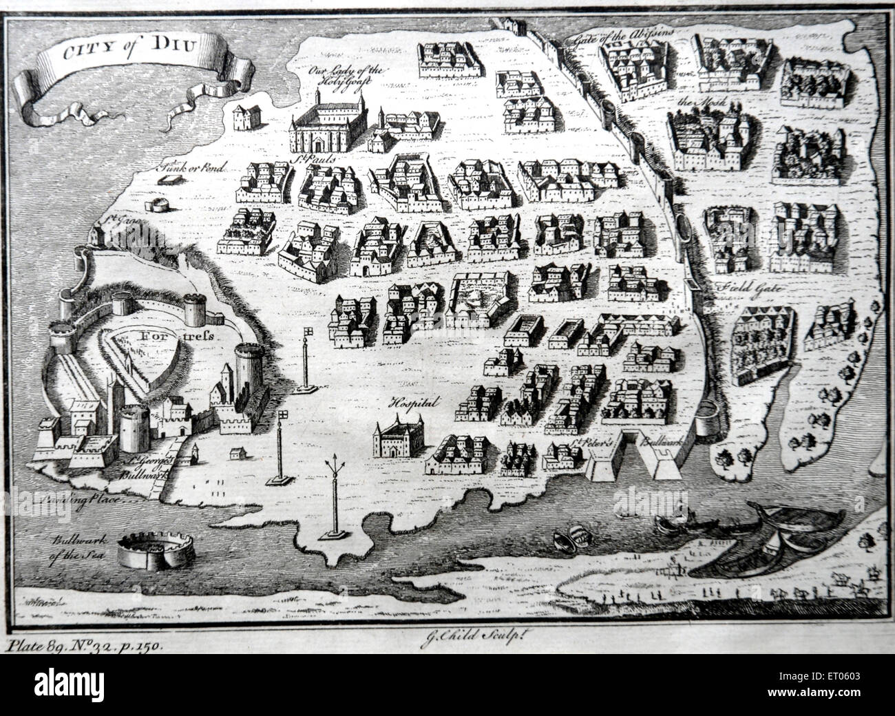 India map ; City of Diu ; Gujarat ; India Stock Photo - Alamy