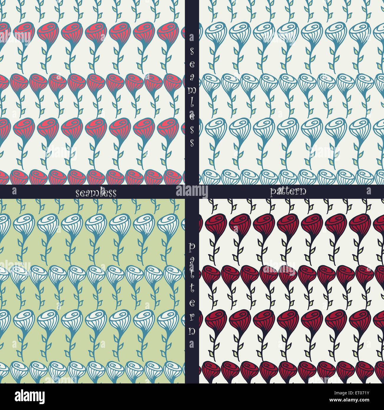 set of seamless pattern Stock Vector Image & Art - Alamy