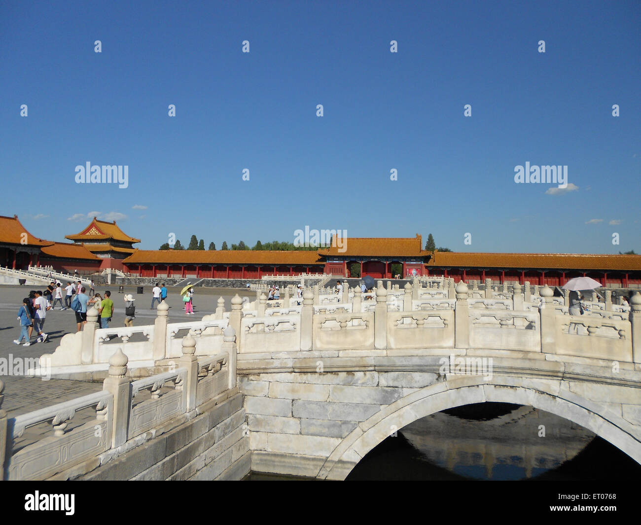 Inner area with bridges "Forbidden City" in Beijing. China Stock Photo ...