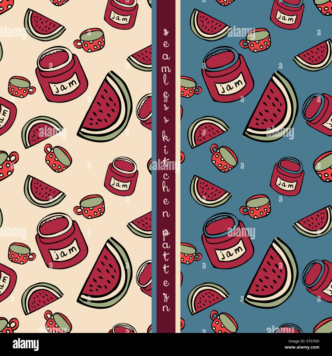 Seamless watermelon pattern vector Stock Vector Images - Alamy