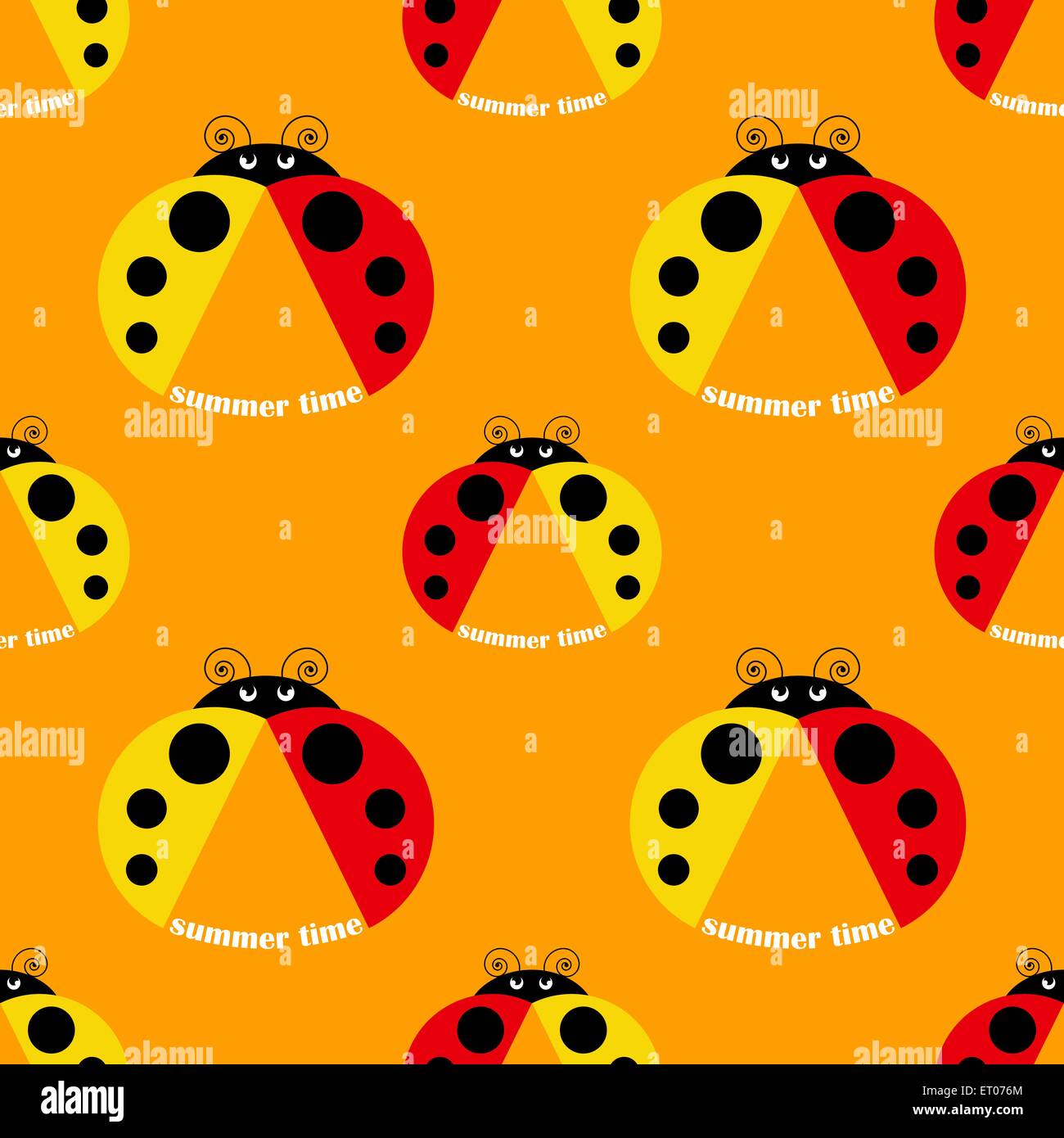 seamless pattern with ladybug Stock Vector Image & Art - Alamy
