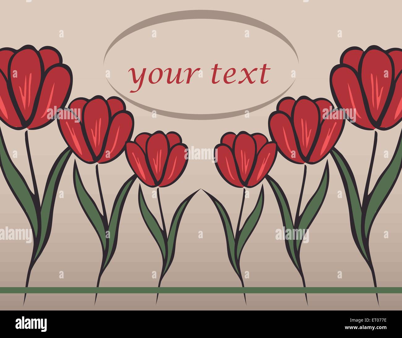 Frame tulip flowers Stock Vector Images - Alamy