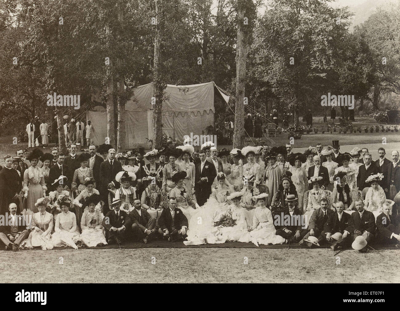 British men and women, old vintage 1900s picture, India, Asia Stock ...