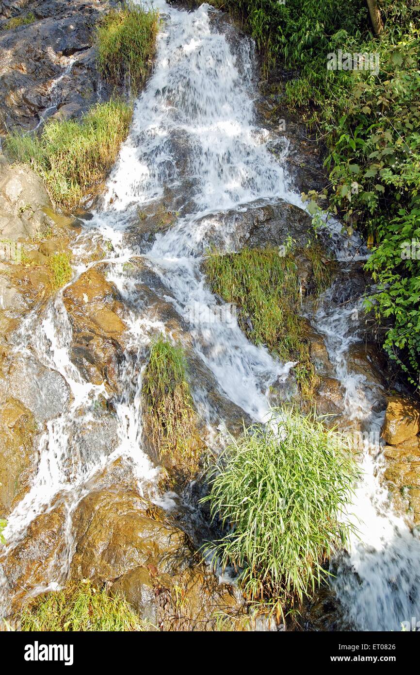 A waterfall during monsoon near Coonoor ; Nilgiris ; Tamil Nadu ; India ...
