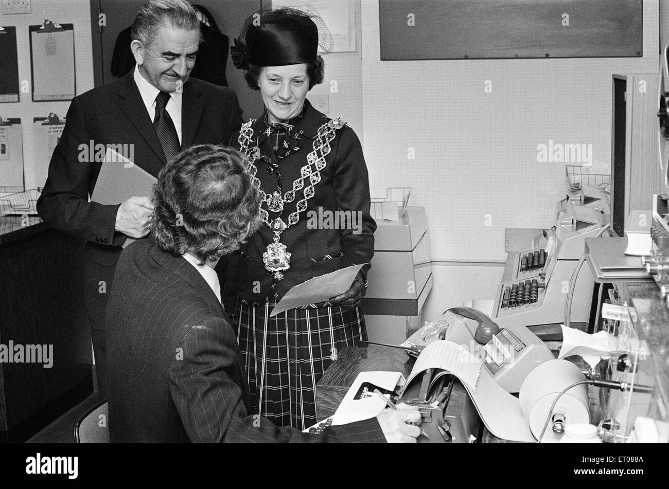 Launch of BRMB Radio, Birmingham, Tuesday 19th February 1974. BRMB is ...