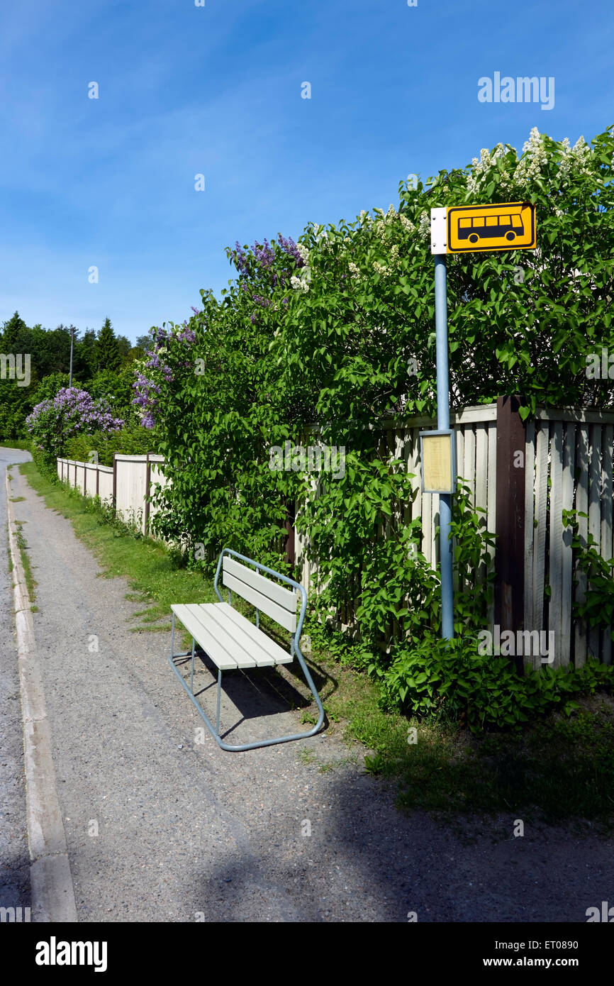 suburban bus stop, Lappeenranta Finland Stock Photo - Alamy