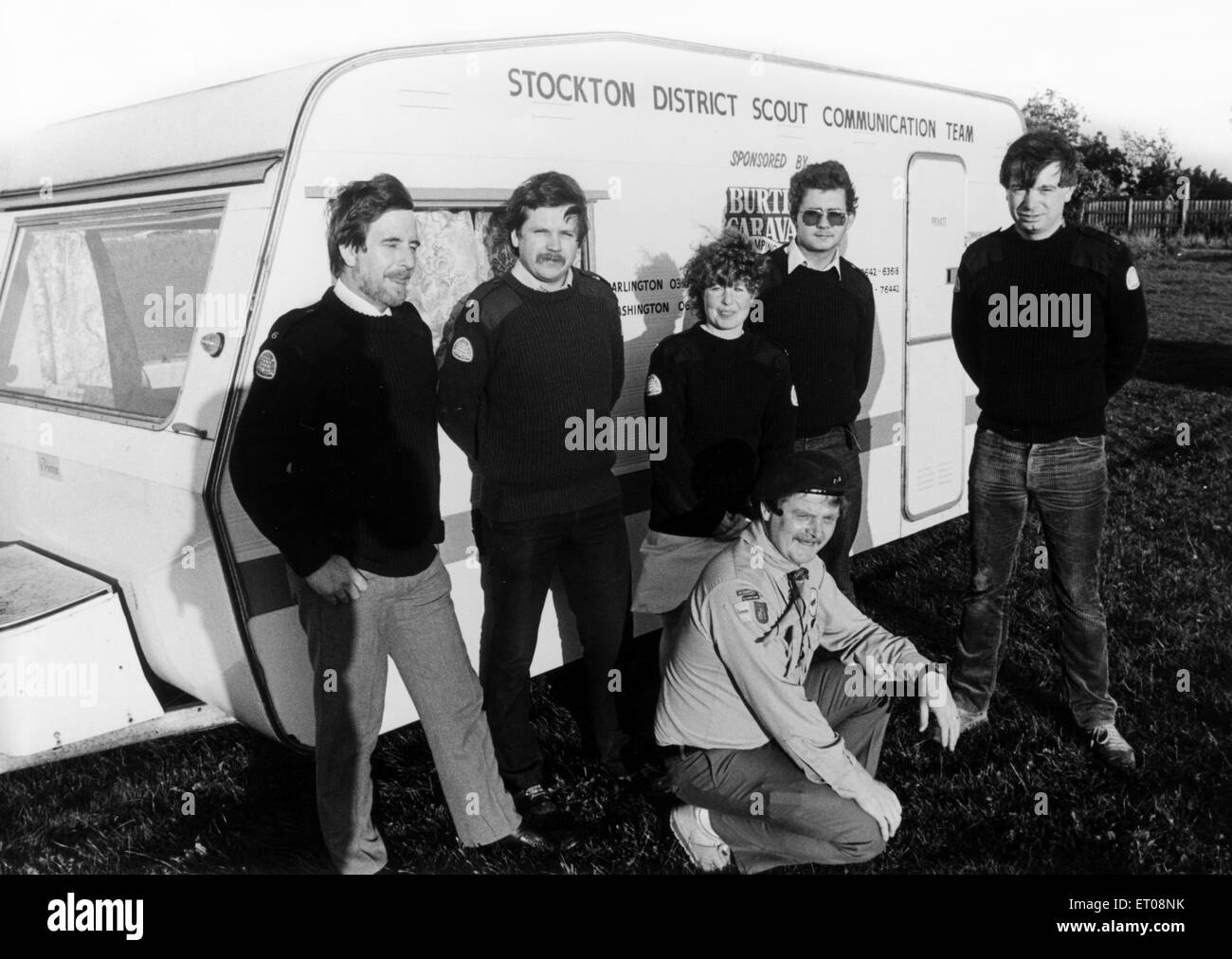 The Scouts Communications Team with their caravan, l-r John Lucas, Alan ...
