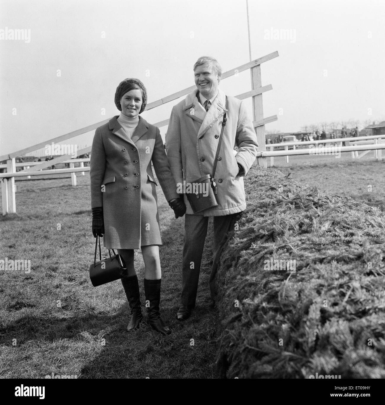 Terry Biddlecombe, National Hunt Jockey, and wife Bridget at Aintree ...