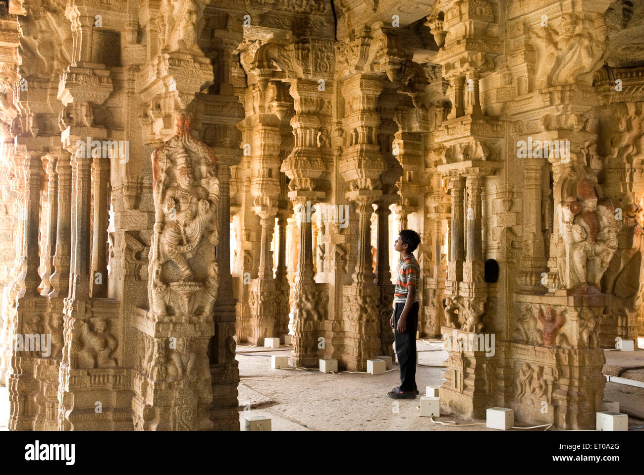 Sabha Mandap in Vithala temple in Hampi ; Karnataka ; India Stock Photo ...