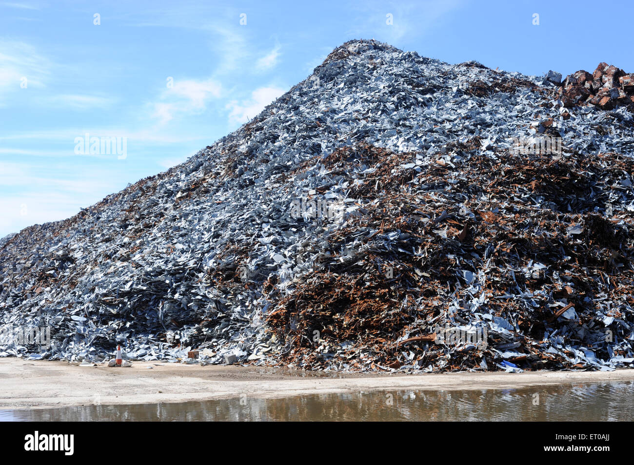 Large pile of scrap metal, waiting to be exported Stock Photo - Alamy