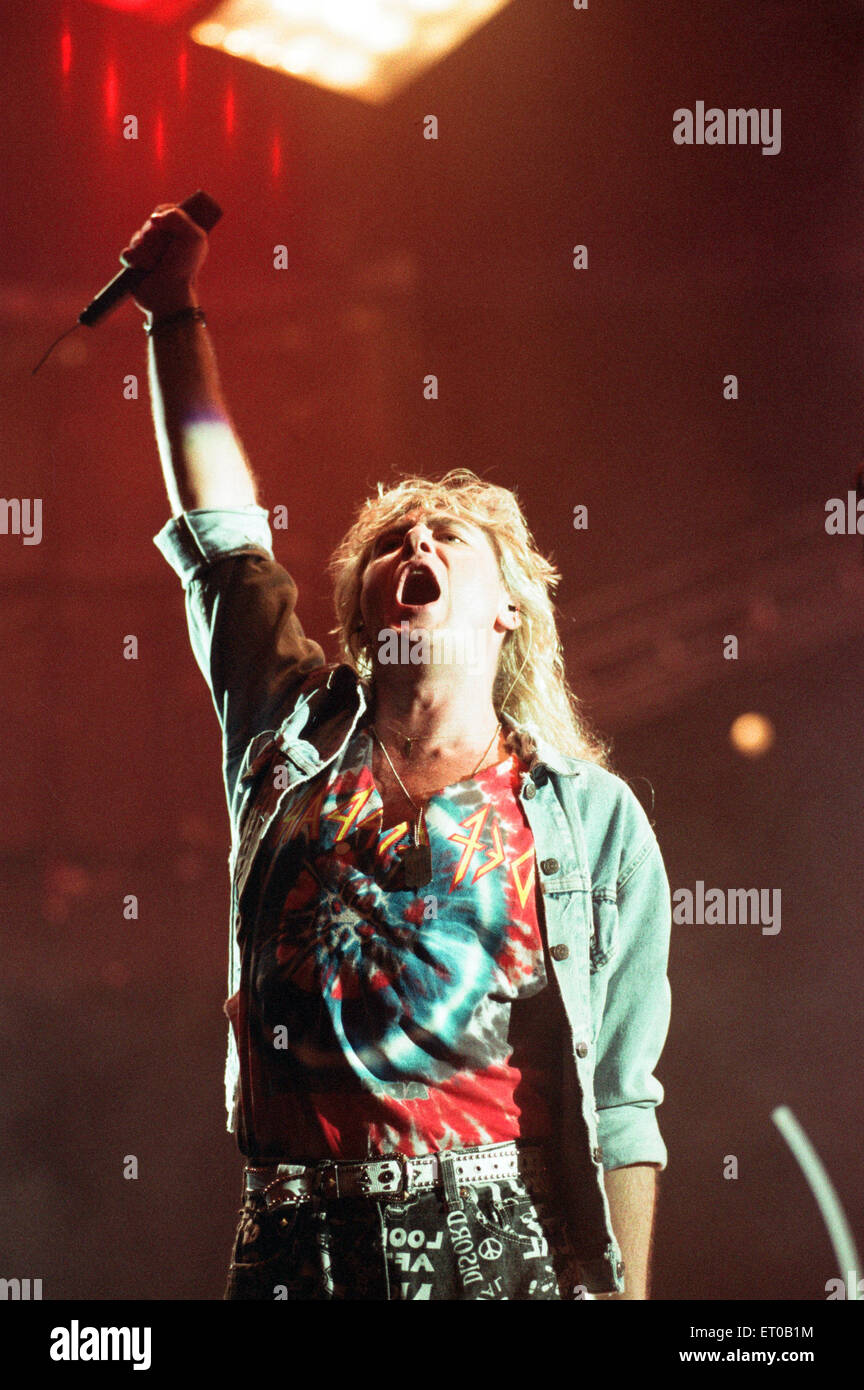 Joe Elliott of Def Leppard performing live at the NEC Birmingham. 29th ...