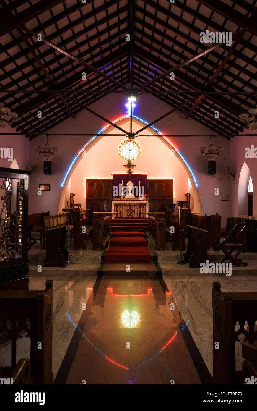 Interior of Saint Paul church CSI built in 1840 ; Shivajinagar ...