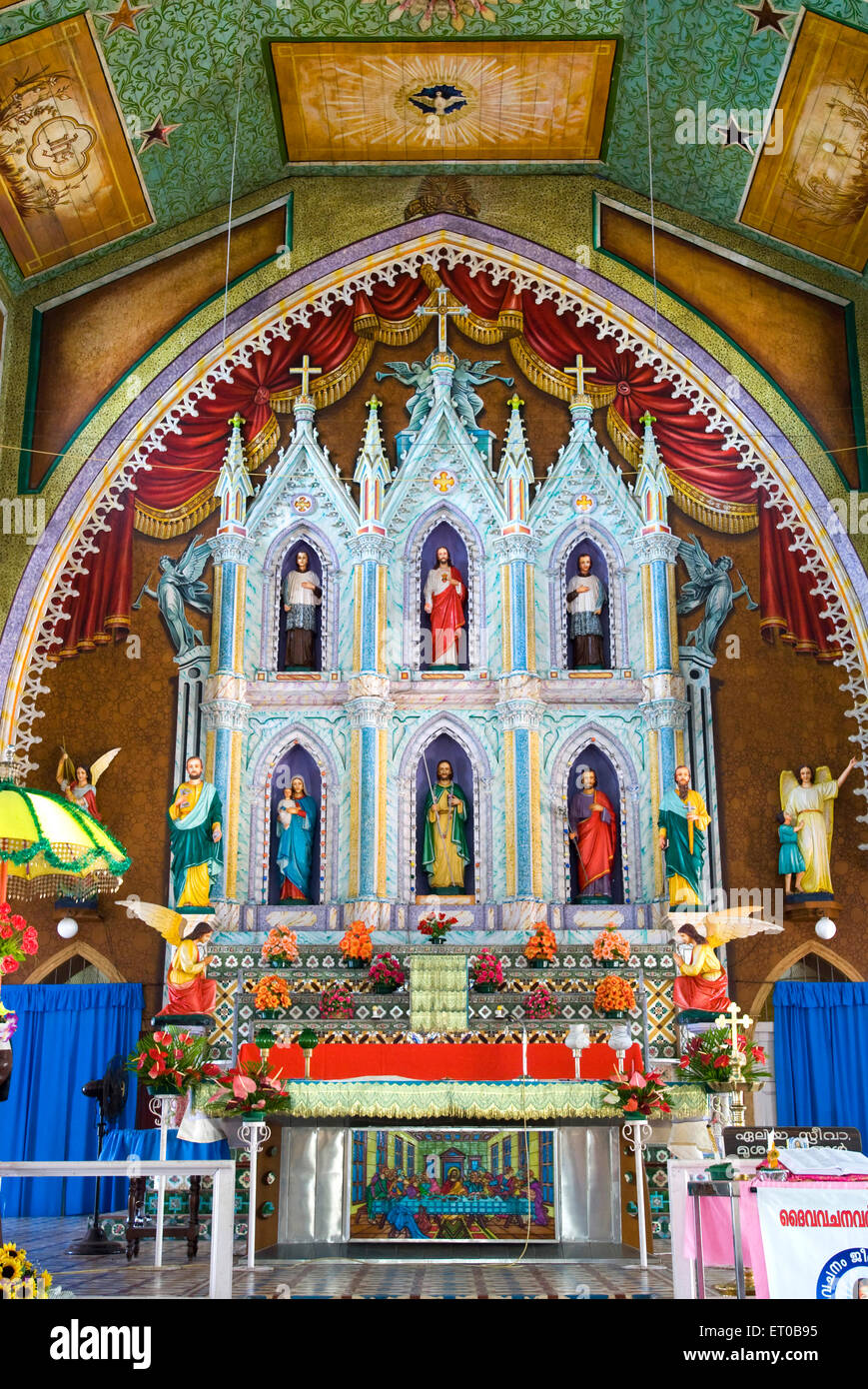Altar in St. Thomas Forane church in North Paravur ; Kerala ; India ...