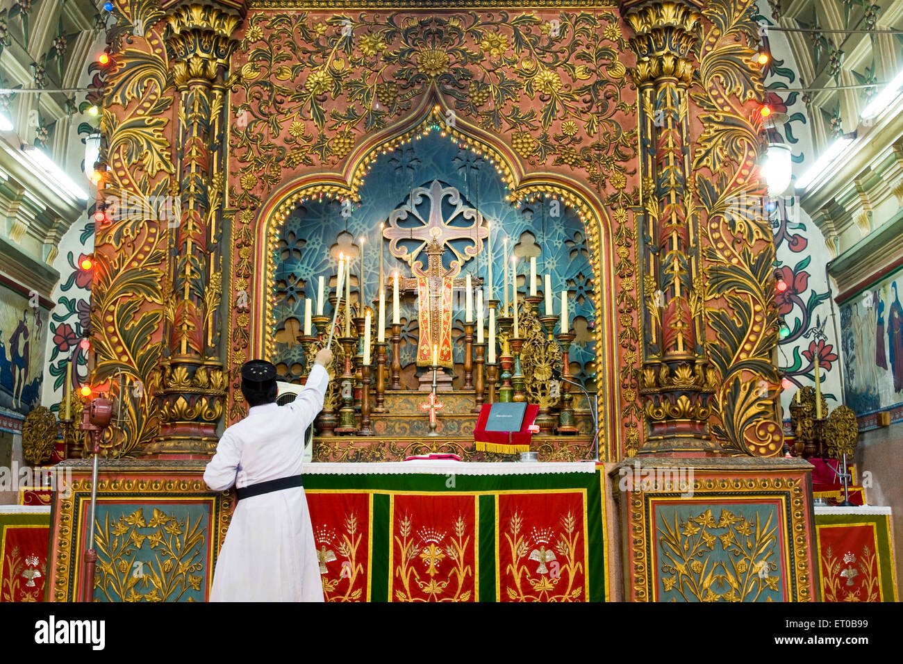 Altar St Thomas Jacobite Syrian church Ernakulam North Paravur Kerala ...