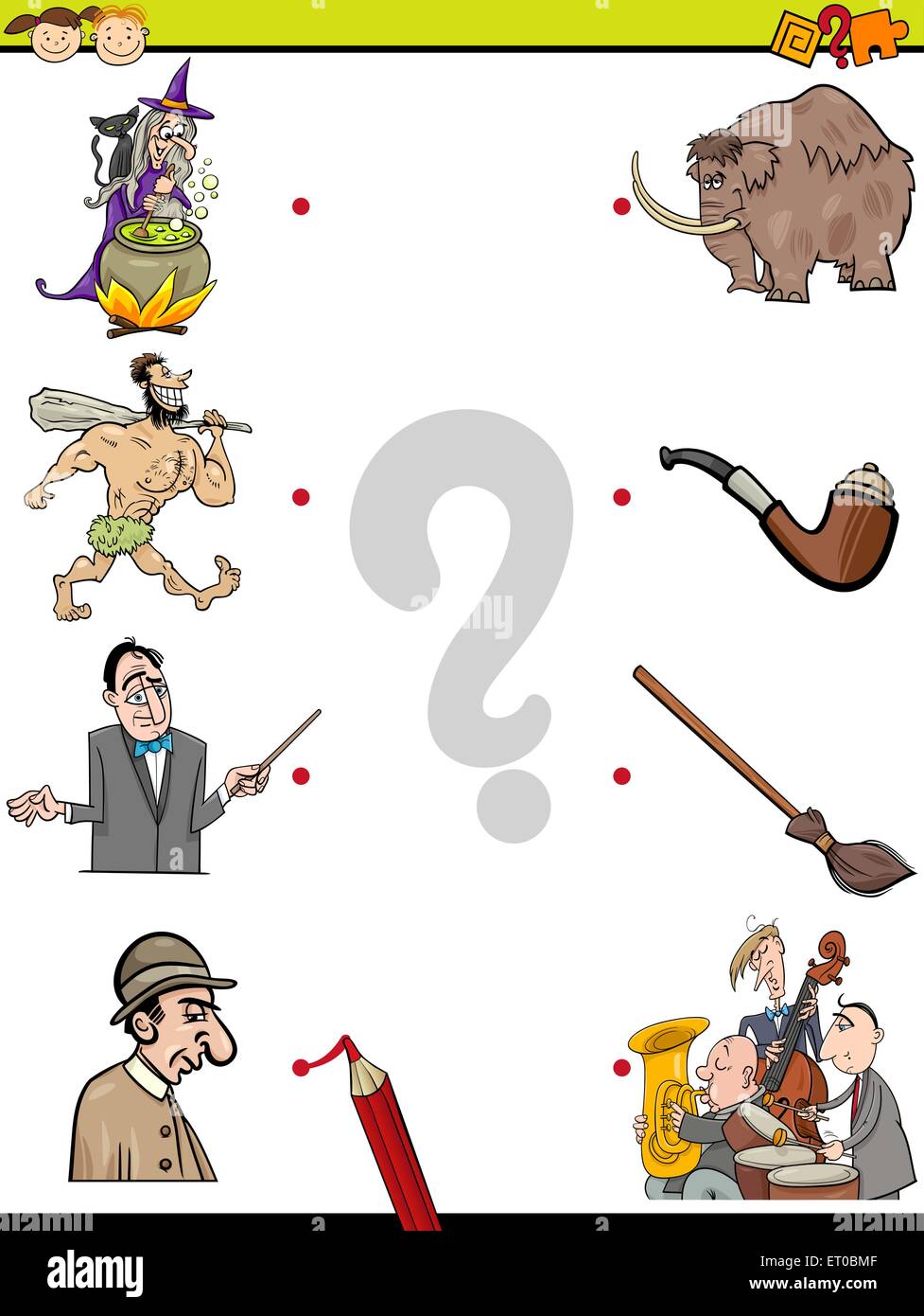 Cartoon Illustration Education Element Matching High Resolution Stock ...