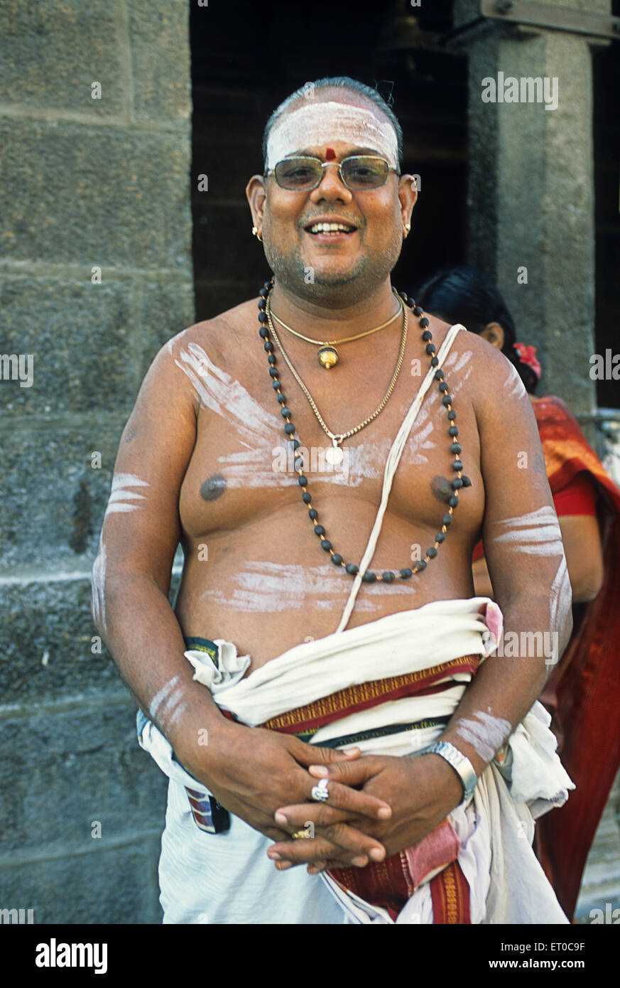 Priest of kapaleeswarar temple ; Mylapore ; Madras Chennai ; Tamil Nadu ...