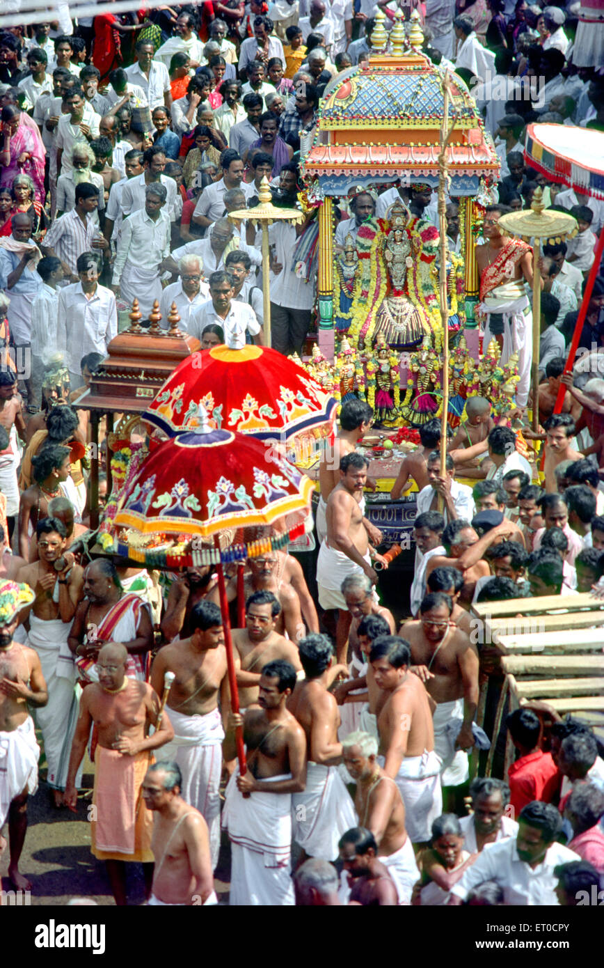 Procession of mahamakham mahamaham festival ; Kumbakonam ; Tamil Nadu ...