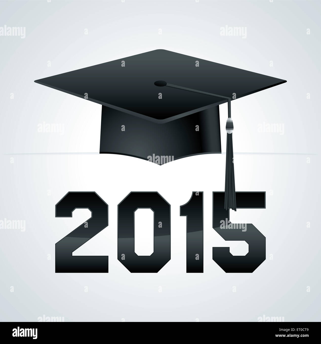 A class of 2015 graduation cap theme illustration Stock Photo - Alamy