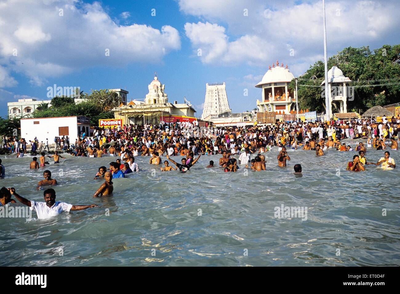 Agni tirtha bay of bengal ; Rameswaram Rameshvaram ; Tamil Nadu ; India ...