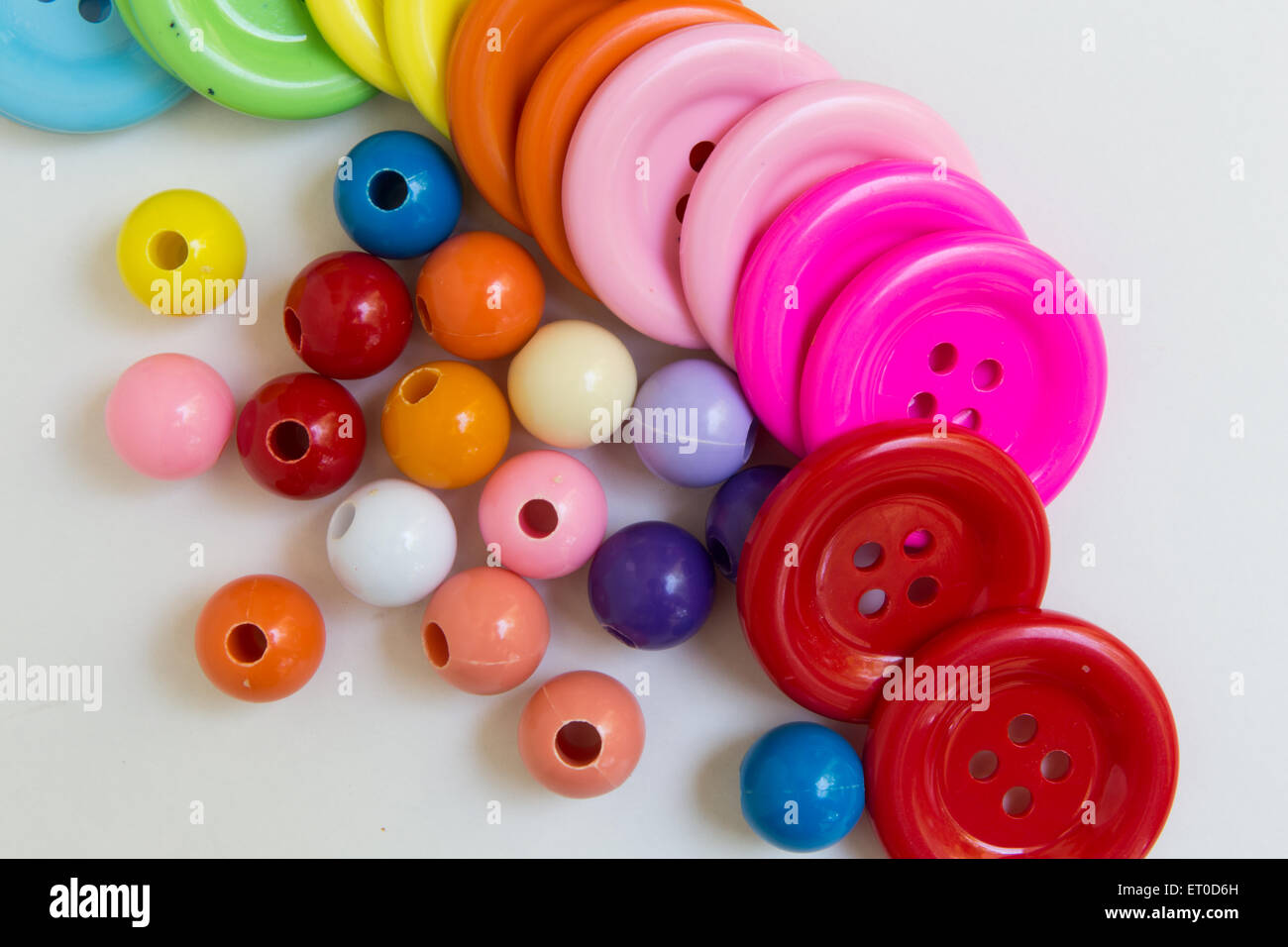 Colorful Buttons and Beads Stock Photo - Alamy