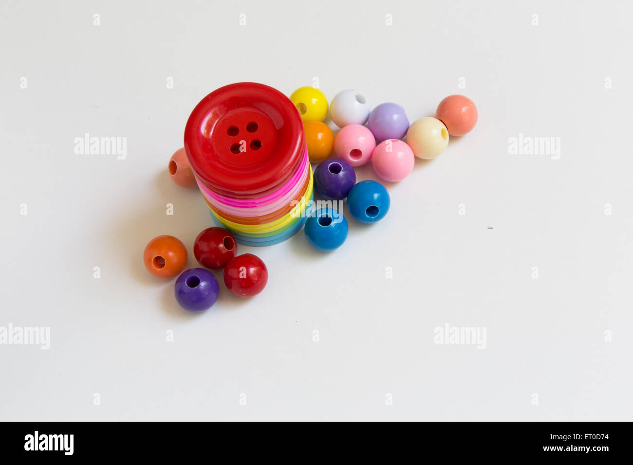 Colorful Buttons and Beads Stock Photo - Alamy