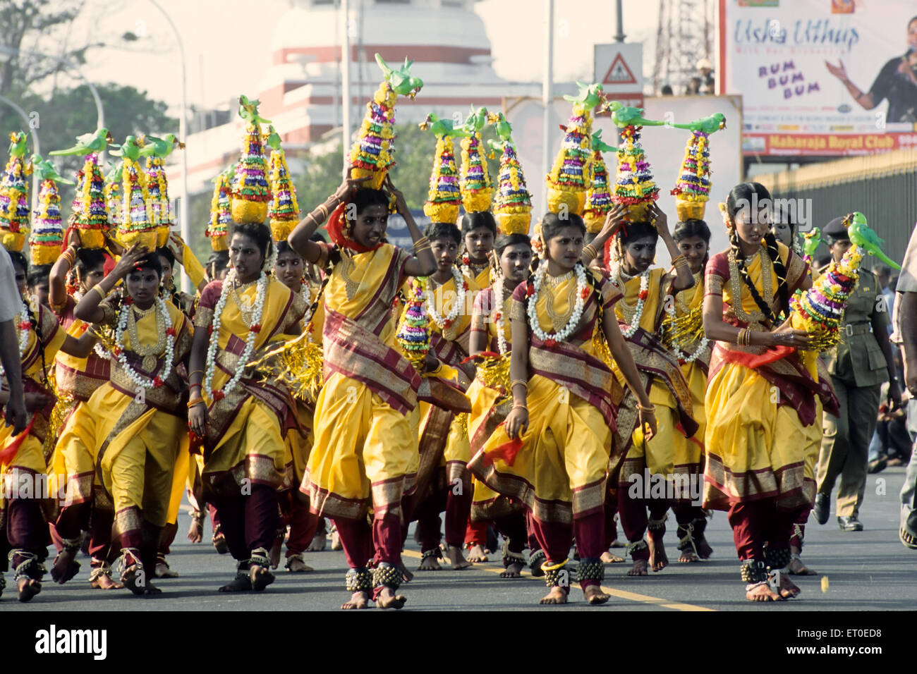 Karagam dancers during republic day celebration ; Chennai ; Madras ...