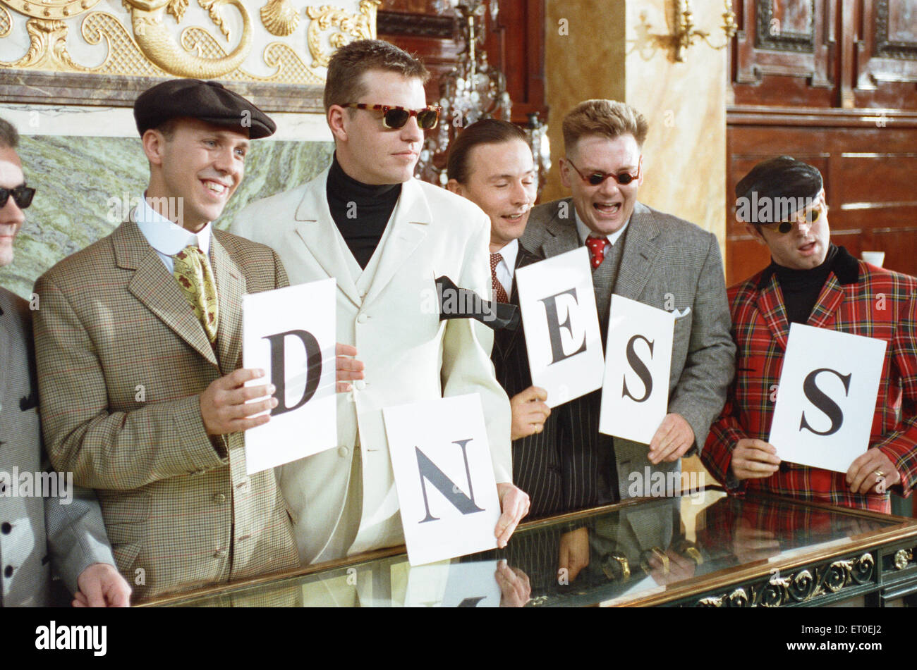 British ska group Madness pose at a photocall. 7th August 1992 Stock ...