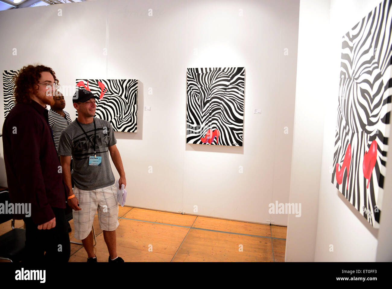 Blake Emory pictured with his works during his highly anticipated ...
