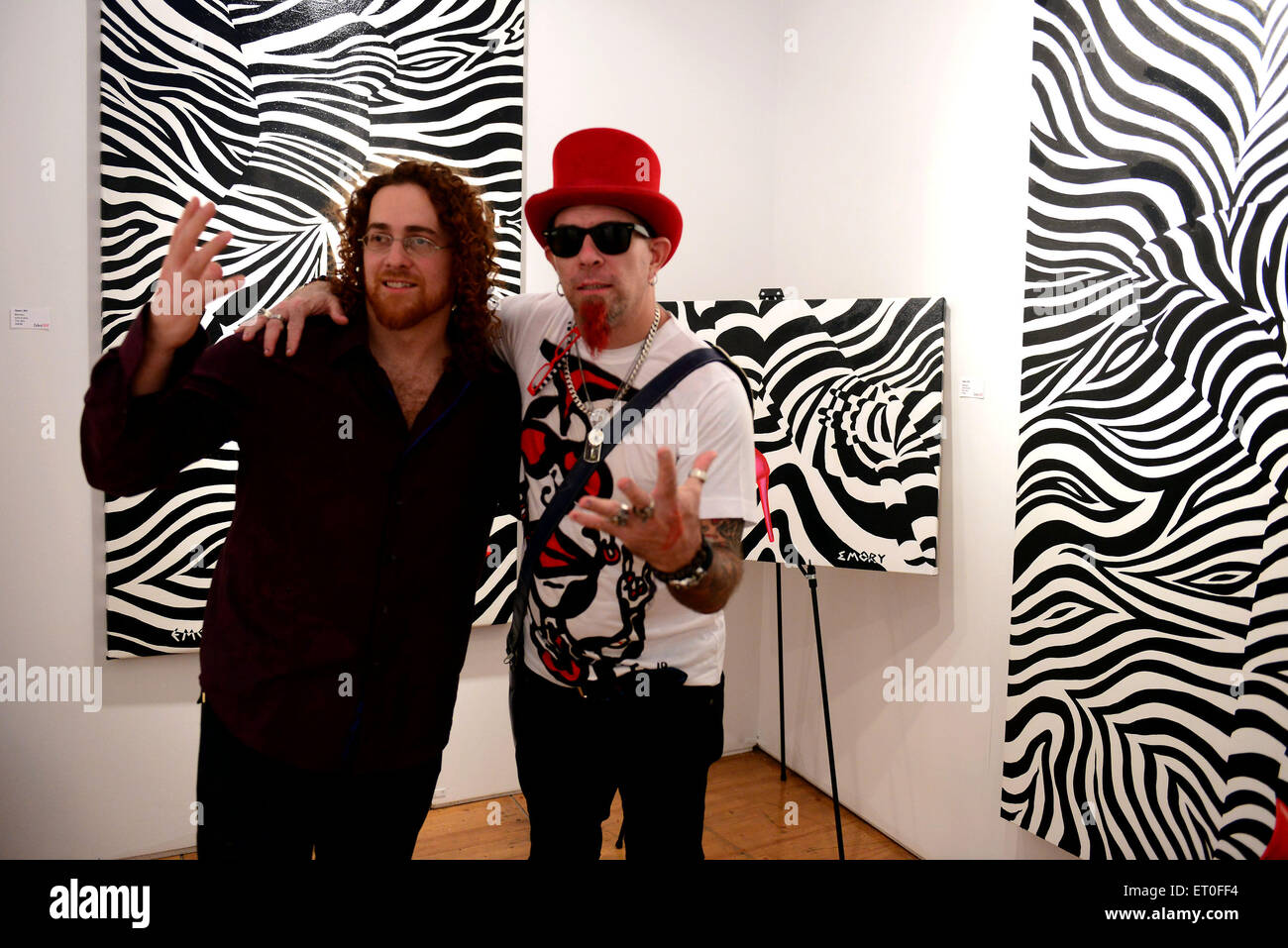 Blake Emory pictured with his works during his highly anticipated ...