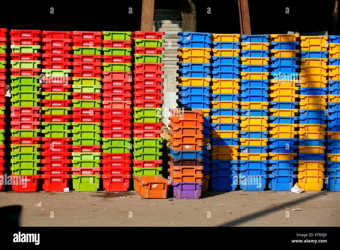 Plastic milk crates hi-res stock photography and images - Alamy